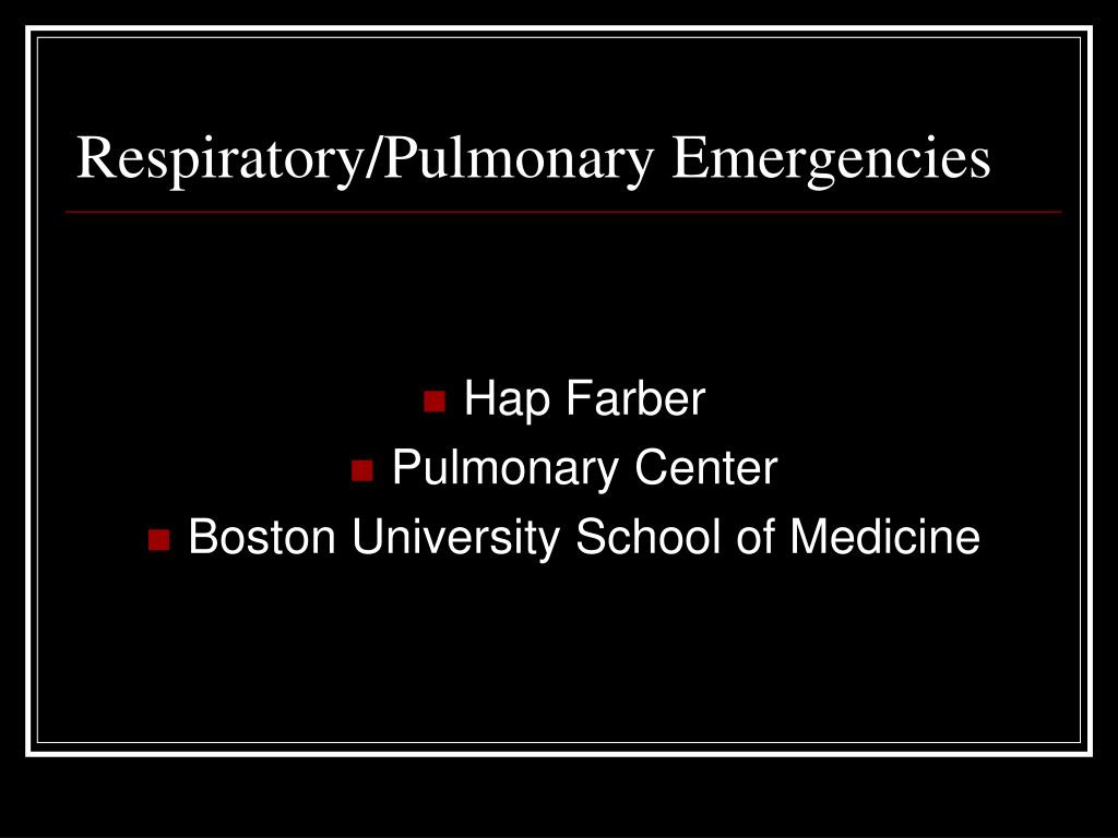 PPT - Respiratory/Pulmonary Emergencies PowerPoint Presentation, free ...