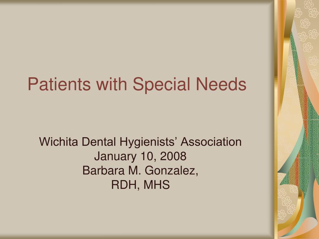 PPT - Patients with Special Needs PowerPoint Presentation, free ...