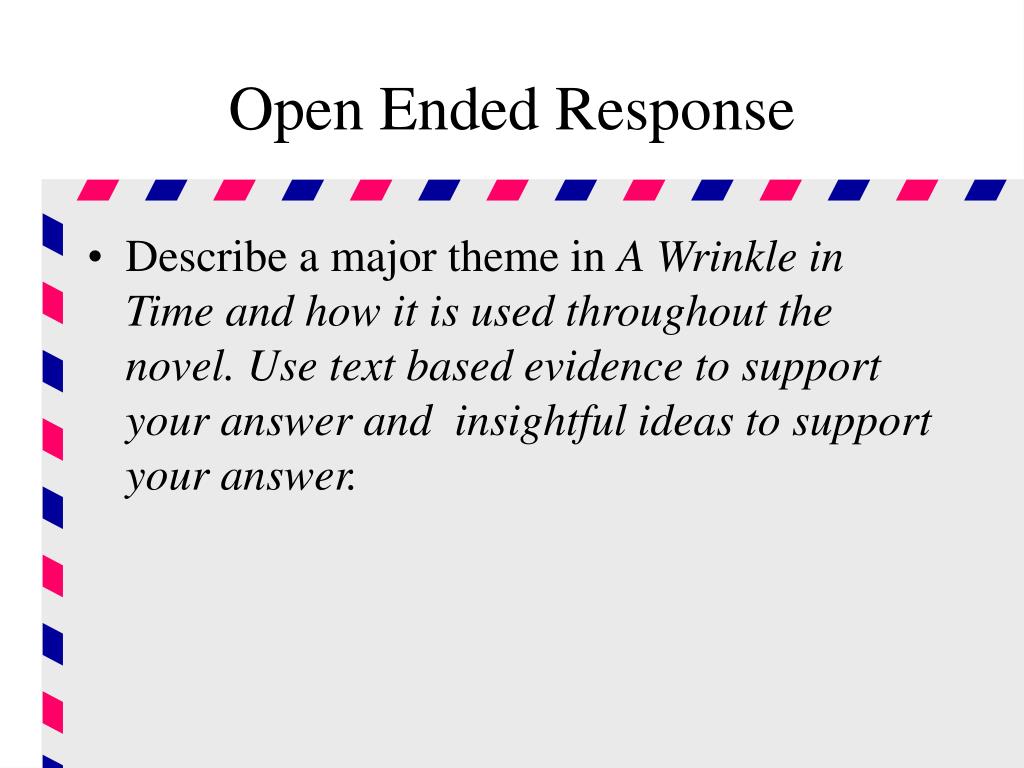 PPT - Open Ended Response PowerPoint Presentation, free download - ID ...