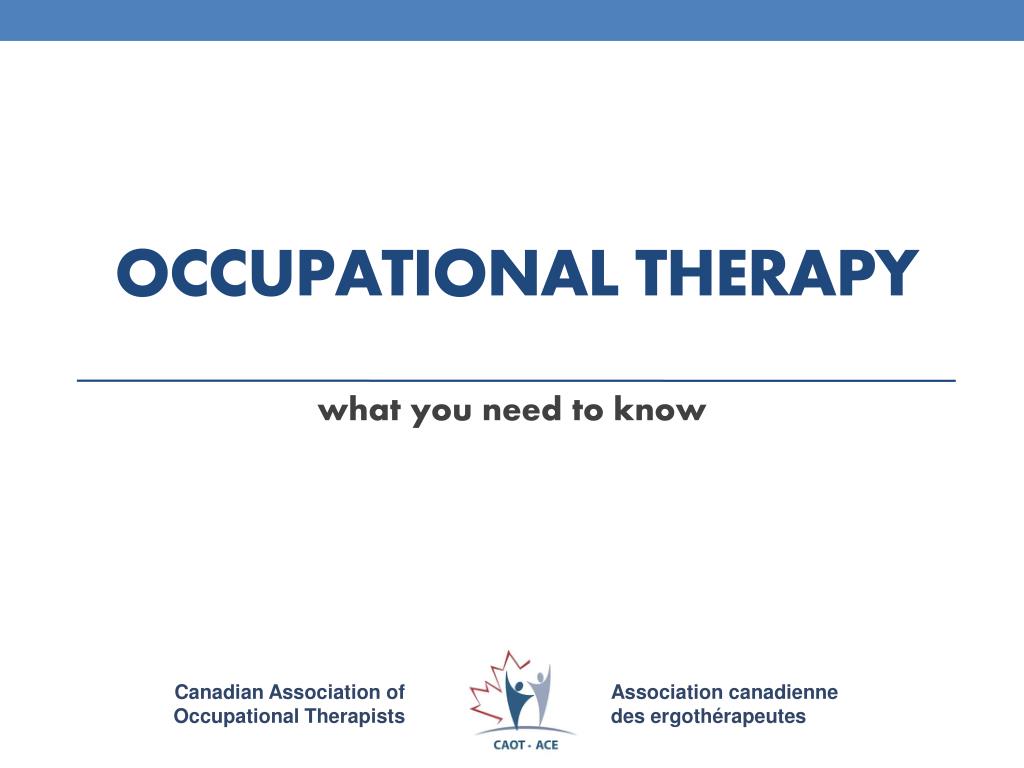 PPT - Occupational therapy PowerPoint Presentation, free download - ID ...