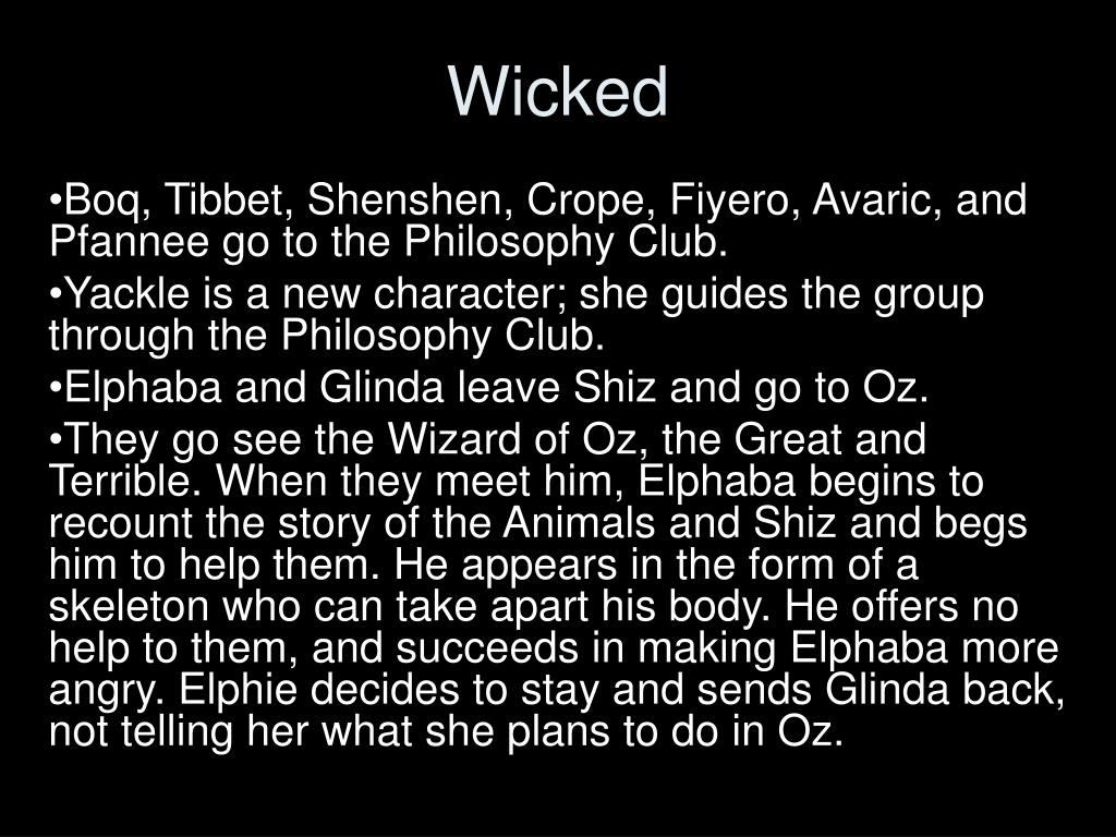 PPT - Wicked PowerPoint Presentation, free download - ID:2990147