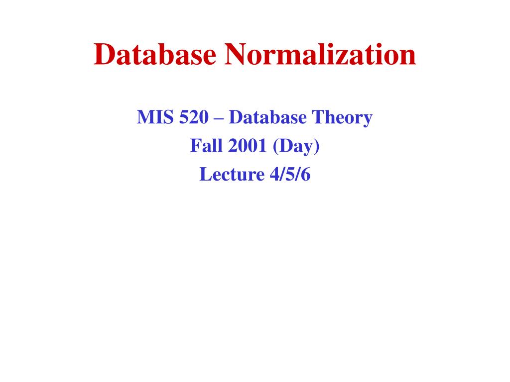 PPT - Database Normalization PowerPoint Presentation, free download ...