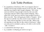 PPT - LIFE TABLE PowerPoint Presentation, free download - ID:3443794