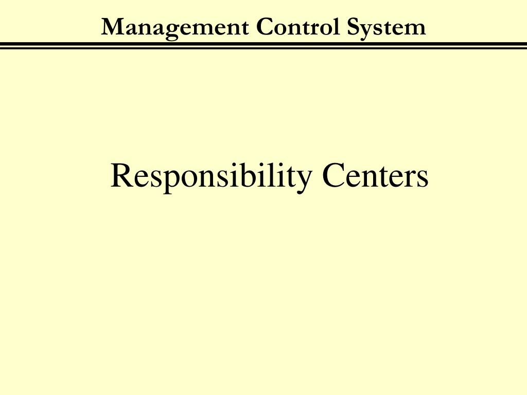 PPT - Management Control System PowerPoint Presentation, free download ...
