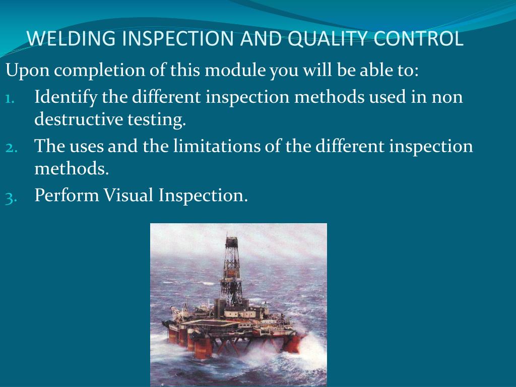 PPT - WELDING INSPECTION AND QUALITY CONTROL PowerPoint Presentation ...