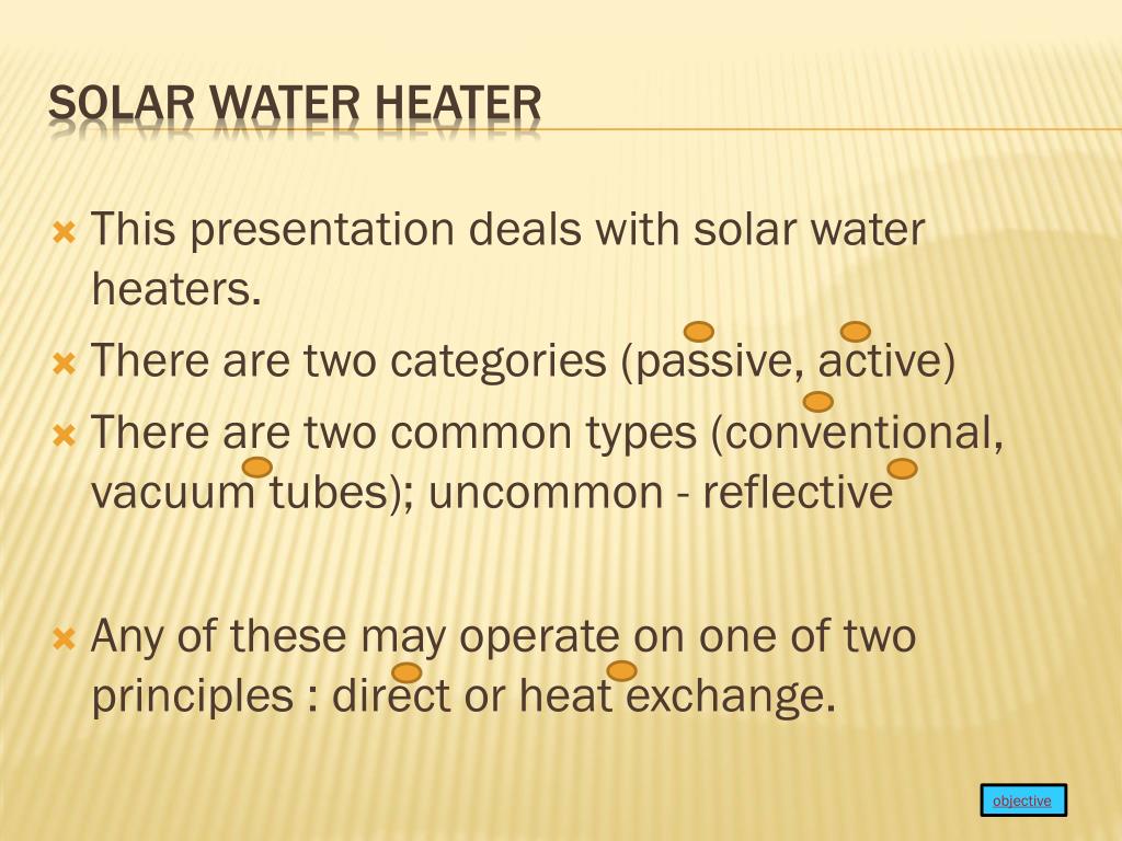 PPT - Solar Water Heater PowerPoint Presentation, free download - ID ...