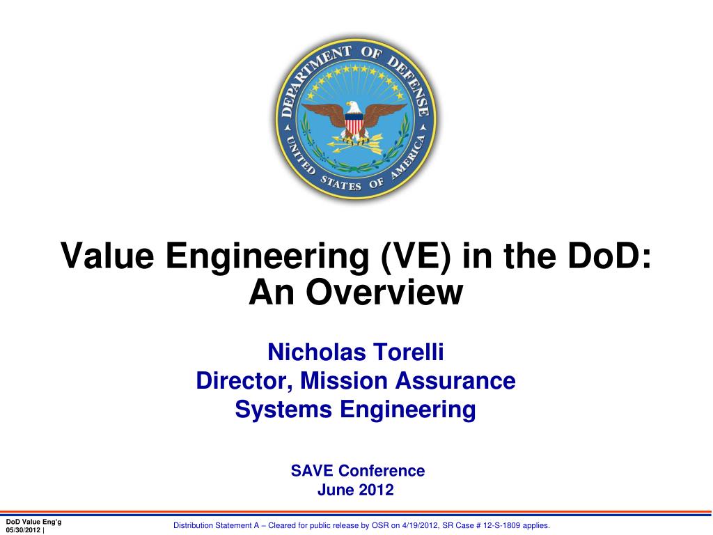 PPT - Value Engineering (VE) in the DoD: An Overview PowerPoint ...