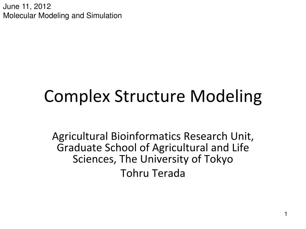 PPT - Complex Structure Modeling PowerPoint Presentation, free download ...