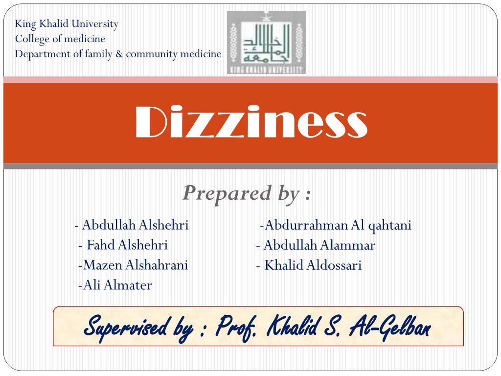 PPT - Dizziness PowerPoint Presentation, free download - ID:3001697