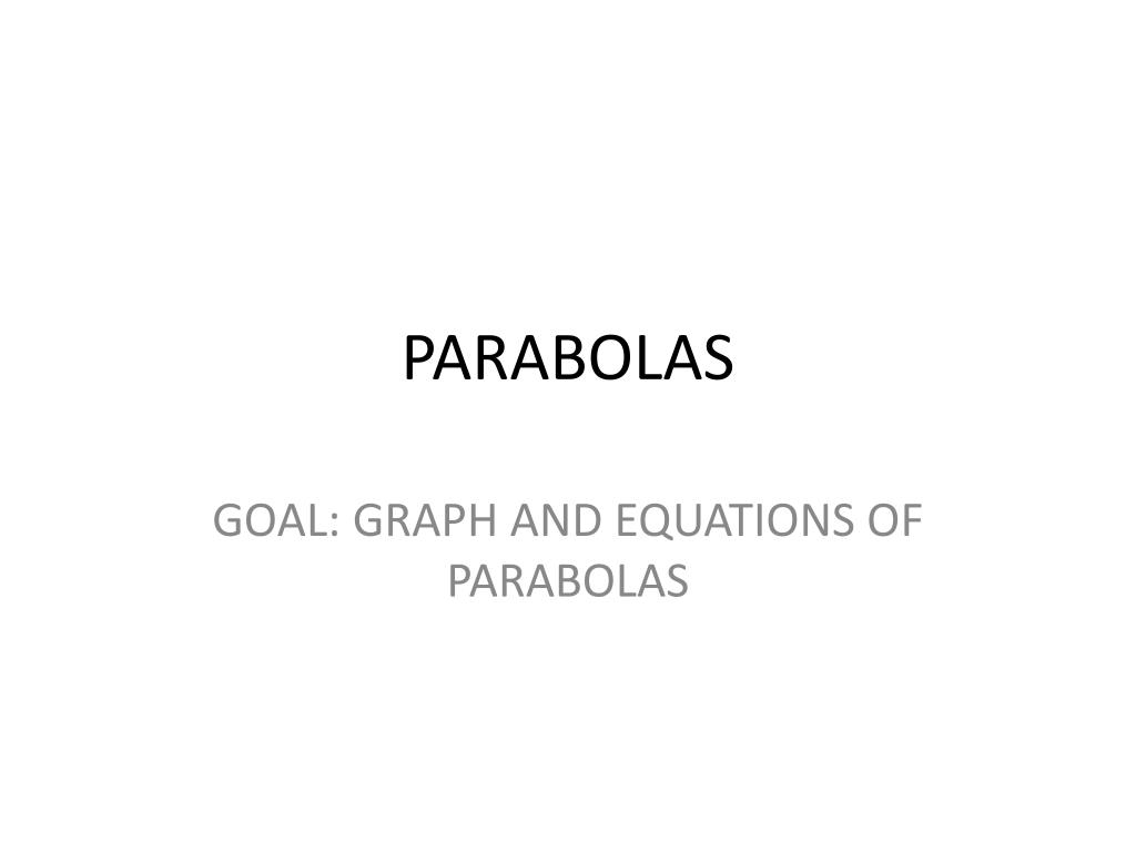 PPT - PARABOLAS PowerPoint Presentation, free download - ID:3001759
