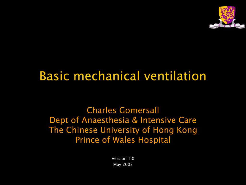 PPT - Basic mechanical ventilation PowerPoint Presentation, free ...