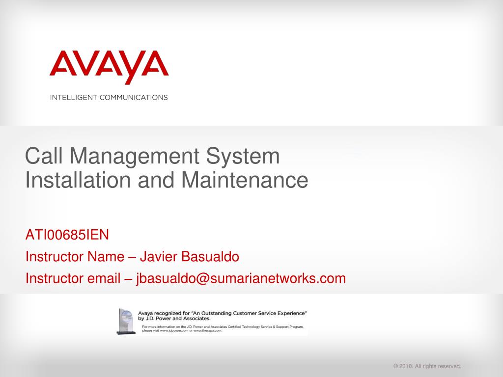 PPT - Call Management System Installation and Maintenance PowerPoint ...