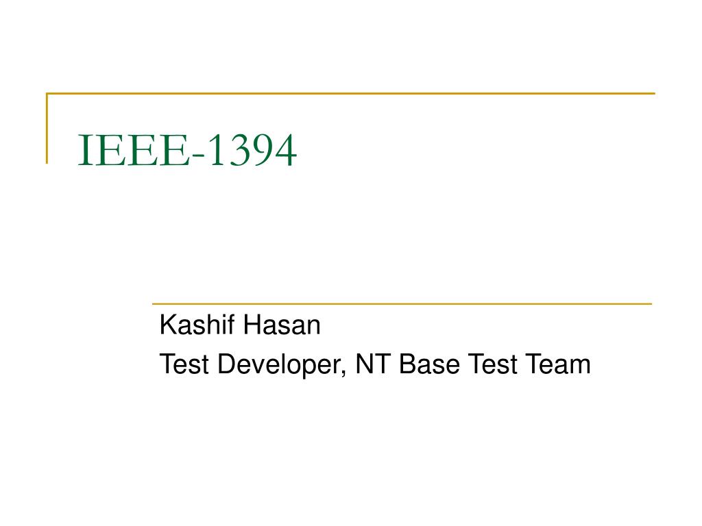 PPT - IEEE-1394 PowerPoint Presentation, free download - ID:3003356