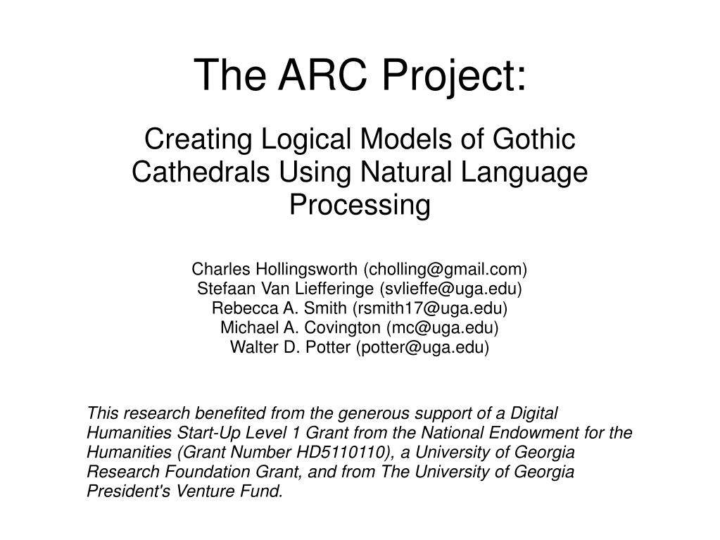 PPT - The ARC Project: PowerPoint Presentation, free download - ID:3003432