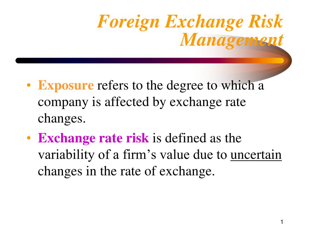 PPT - Foreign Exchange Risk Management PowerPoint Presentation, free ...
