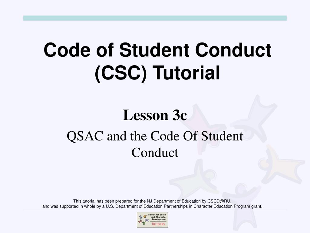 PPT - Code of Student Conduct (CSC) Tutorial PowerPoint Presentation ...