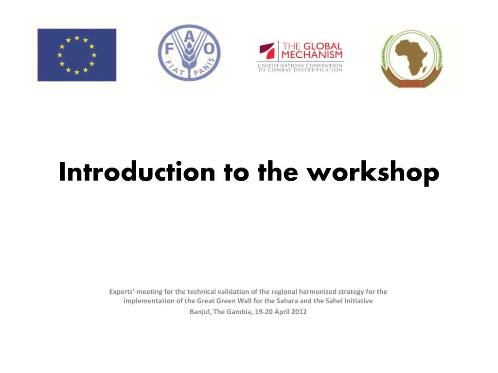PPT - Introduction to the workshop PowerPoint Presentation, free ...