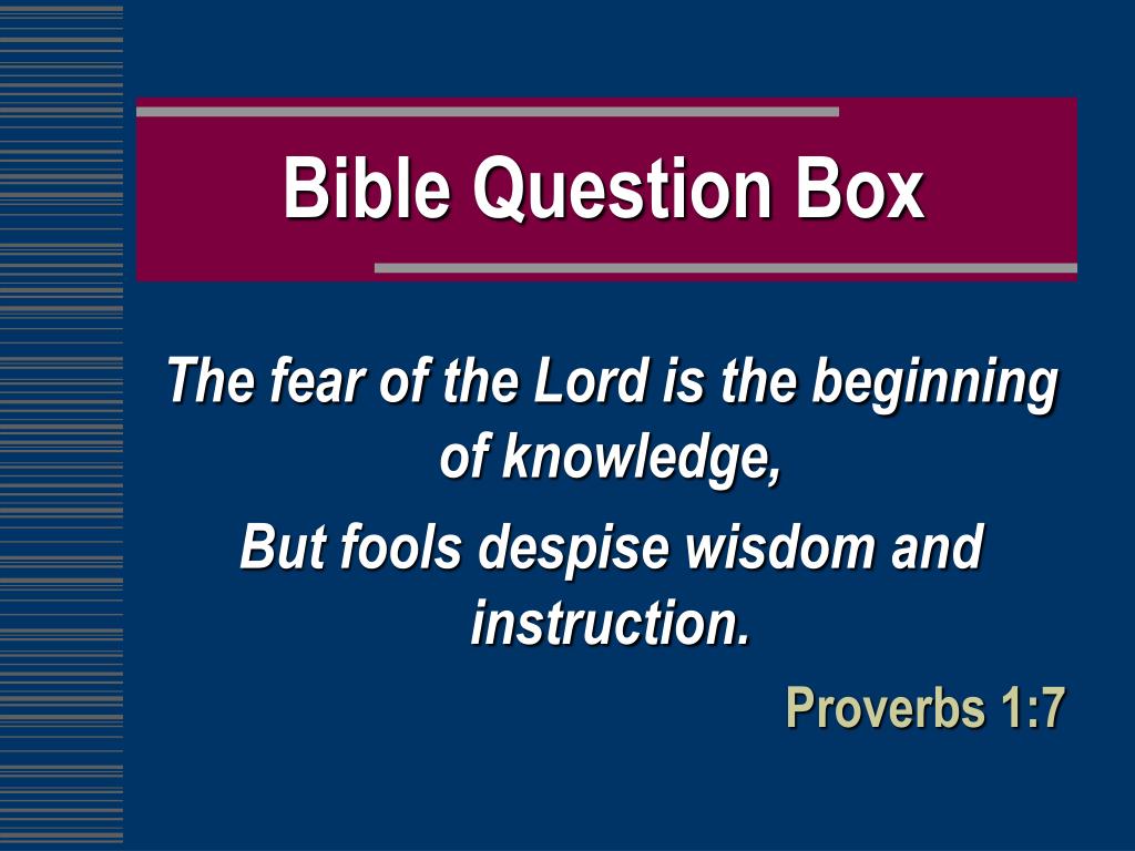 PPT - Bible Question Box PowerPoint Presentation, free download - ID ...