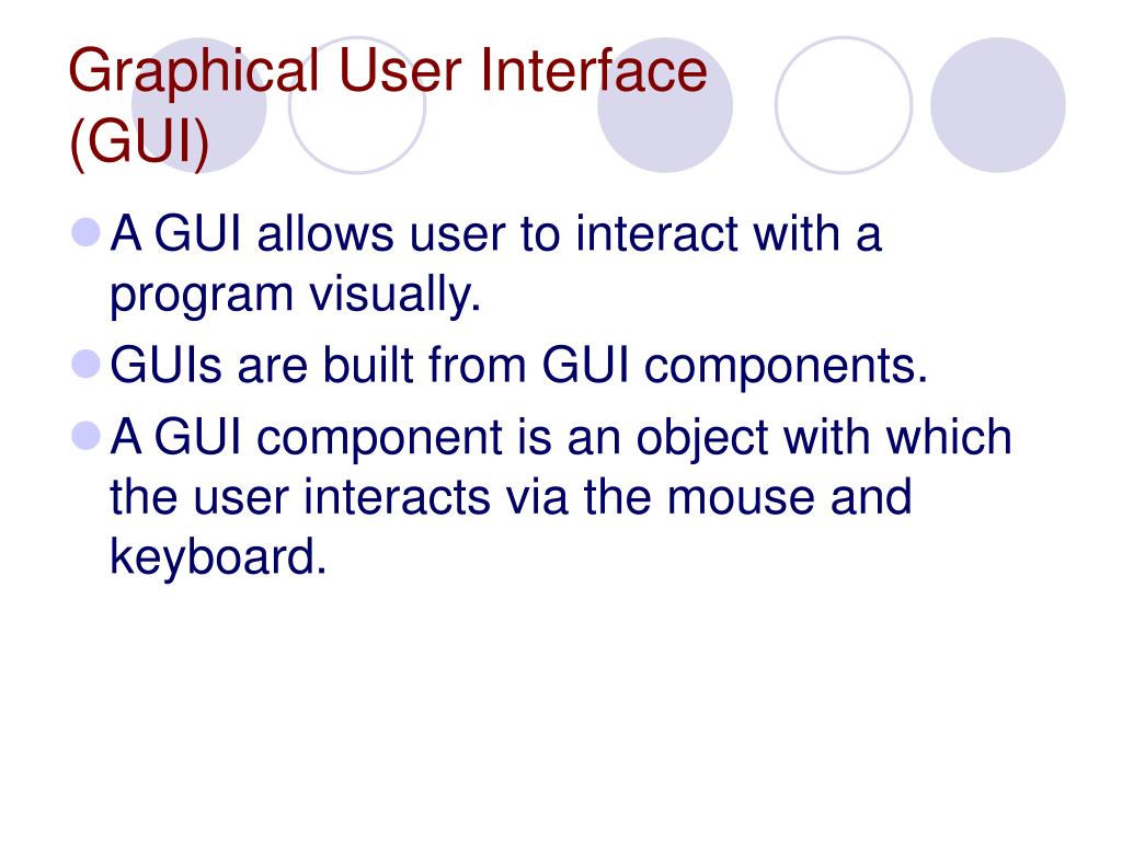 PPT - Graphical User Interface (GUI) PowerPoint Presentation, free ...