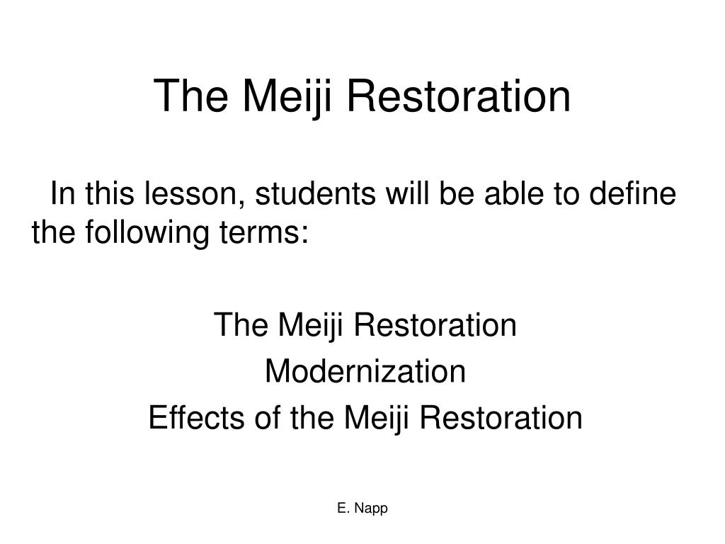 PPT - The Meiji Restoration PowerPoint Presentation, free download - ID ...