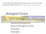 PPT - Biological Control Principles PowerPoint Presentation, free ...