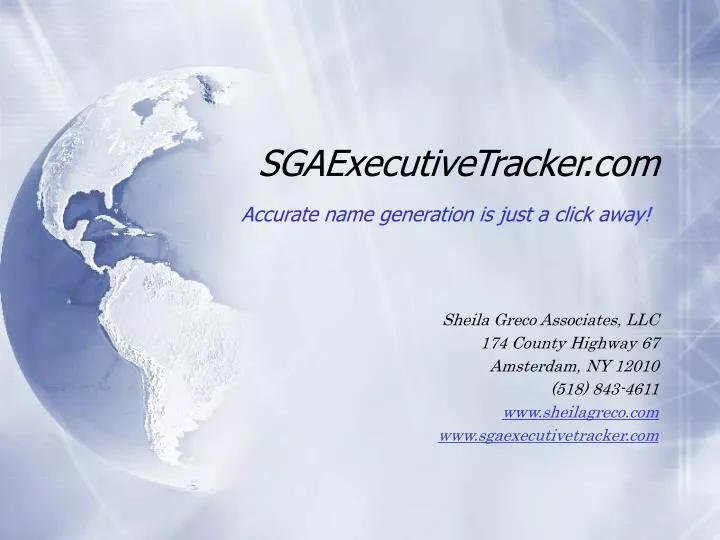 PPT - SGA Executive Tracker: Your Source for Accurate Executive Data ...