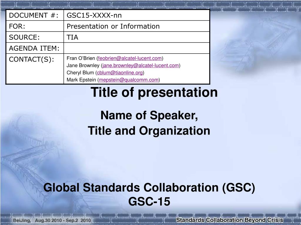 PPT - Title of presentation PowerPoint Presentation, free download - ID ...