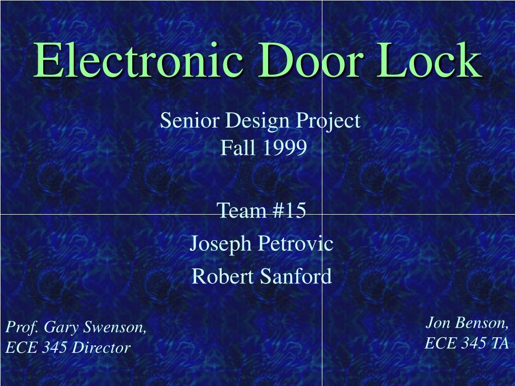 PPT - Electronic Door Lock PowerPoint Presentation, free download - ID ...