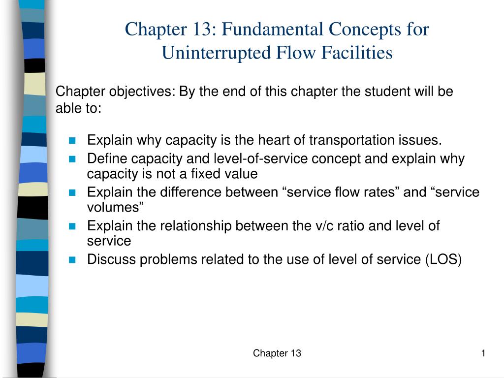 PPT - Chapter 13: Fundamental Concepts for Uninterrupted Flow ...