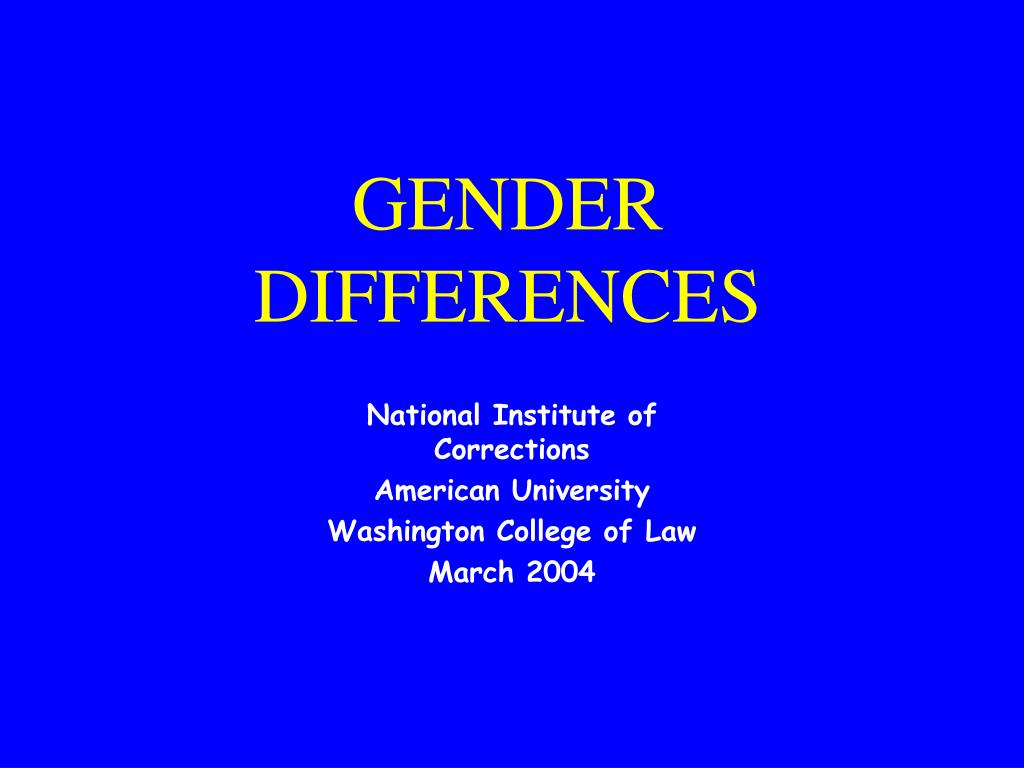 PPT - GENDER DIFFERENCES PowerPoint Presentation, free download - ID ...
