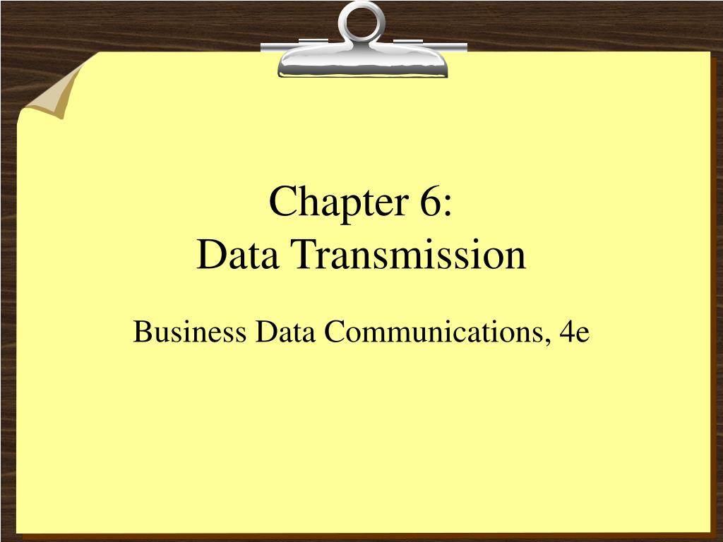 PPT - Chapter 6: Data Transmission PowerPoint Presentation, free ...