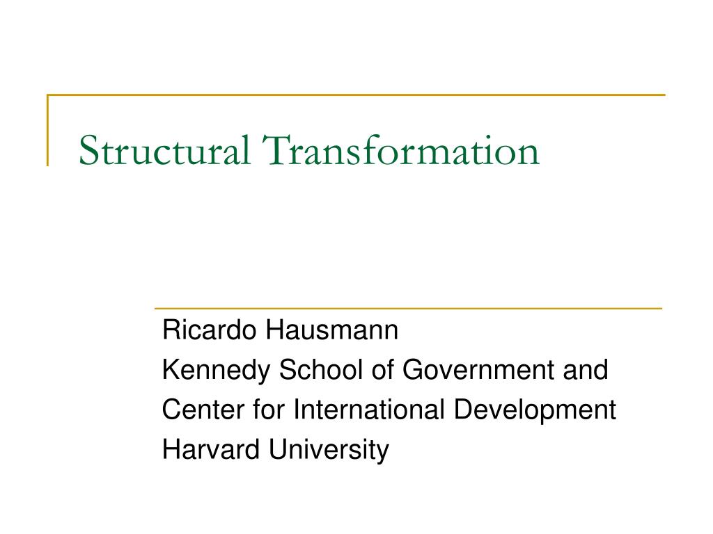 PPT - Structural Transformation PowerPoint Presentation, free download ...