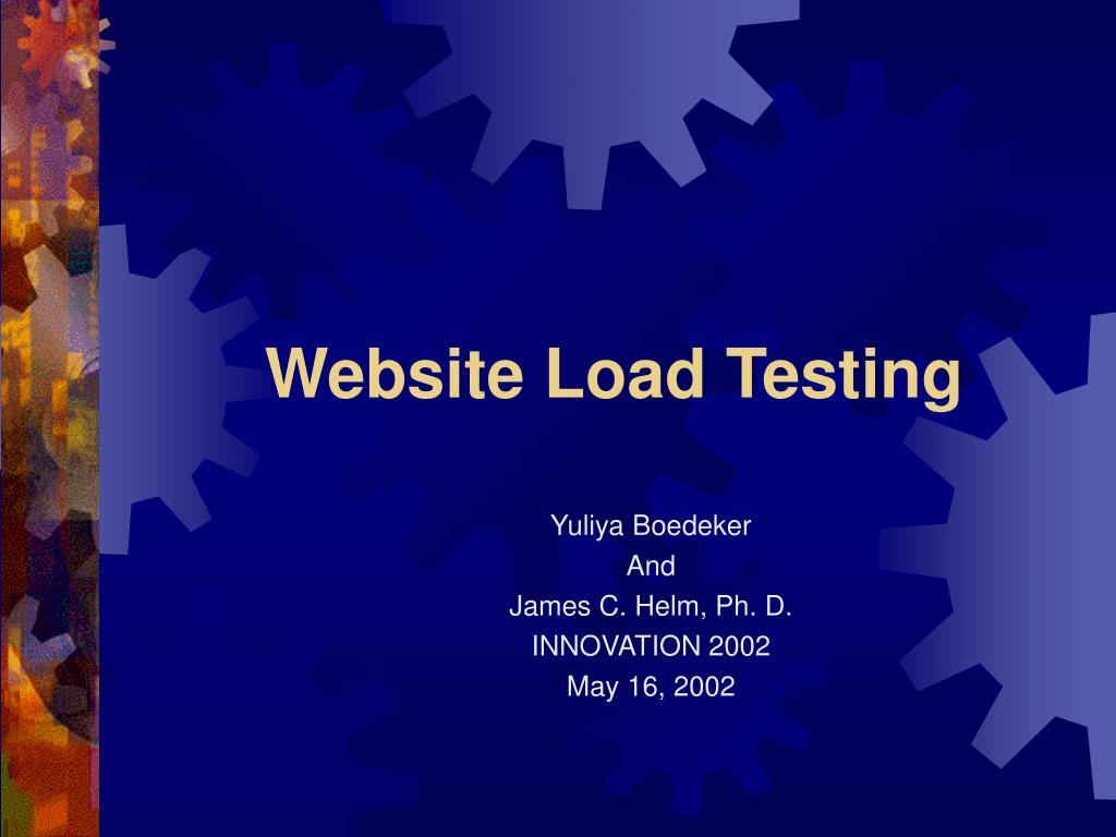 PPT - Website Load Testing PowerPoint Presentation, free download - ID ...