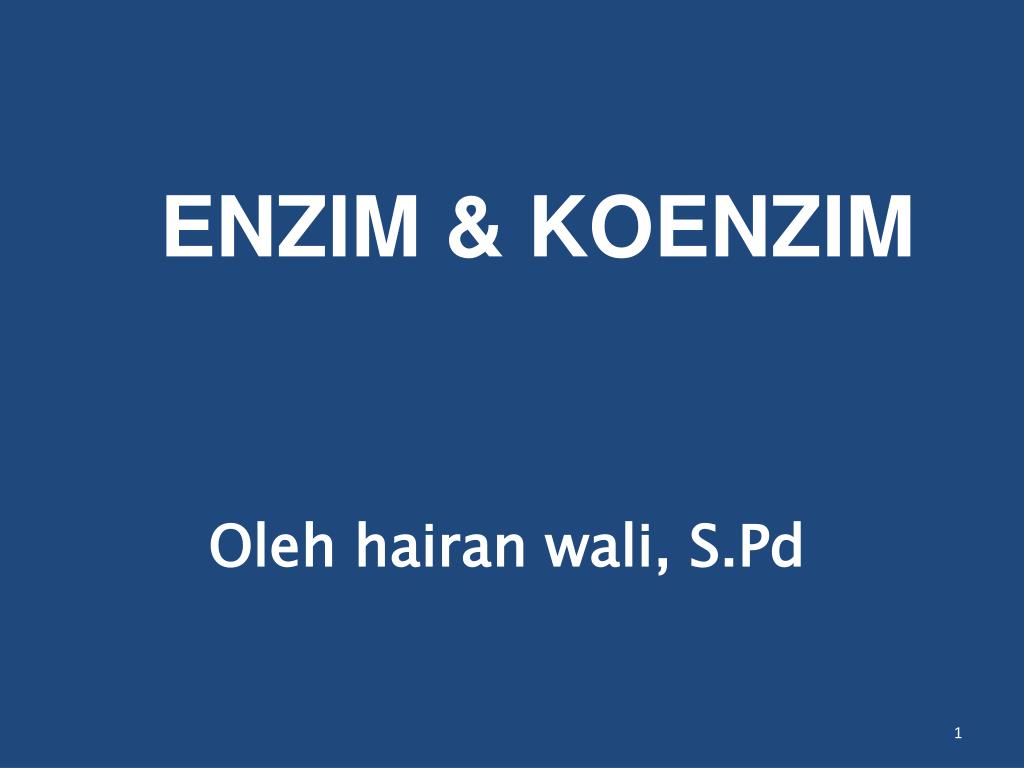 PPT - ENZIM & KOENZIM PowerPoint Presentation, free download - ID:3017095