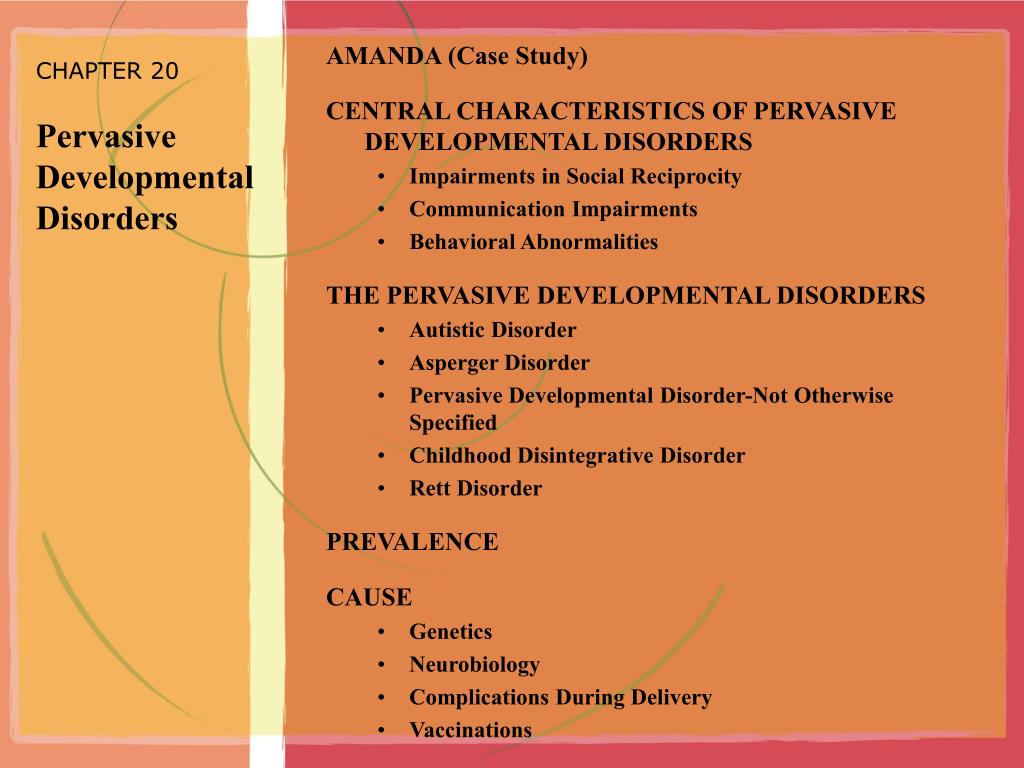 PPT - CHAPTER 20 Pervasive Developmental Disorders PowerPoint Presentation - ID:3018426