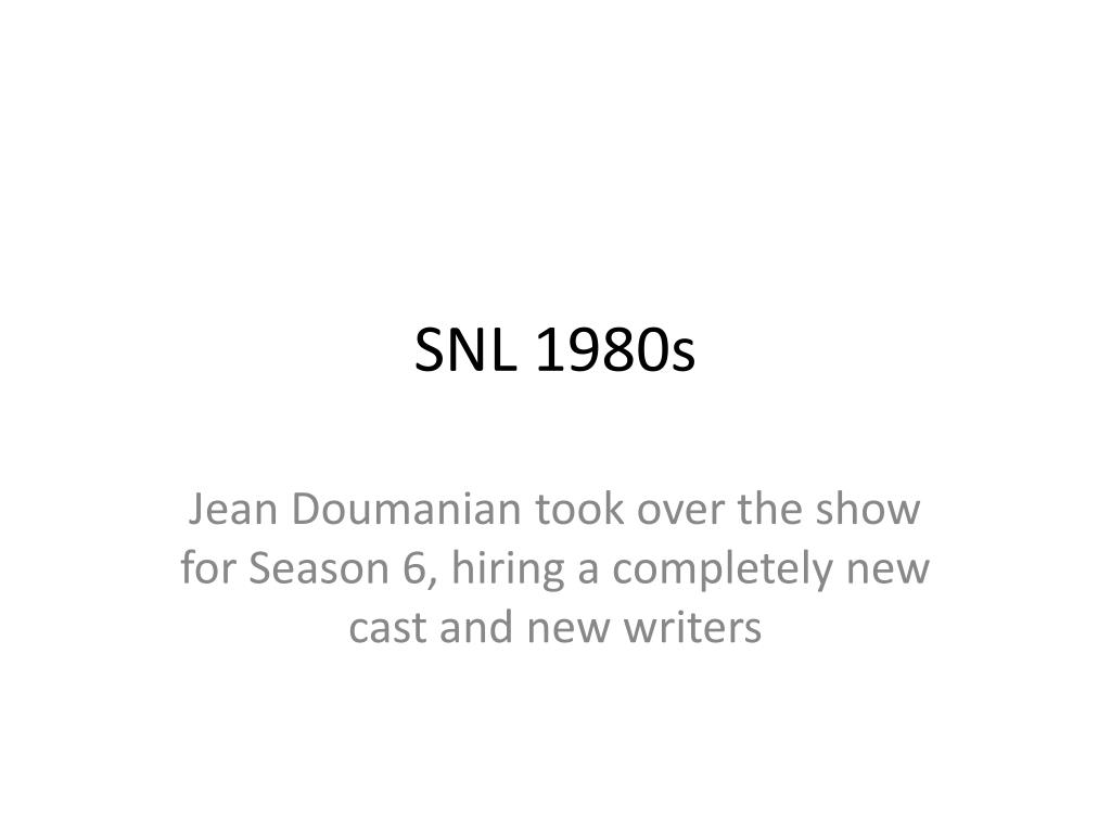 PPT - SNL 1980s PowerPoint Presentation, free download - ID:3020543
