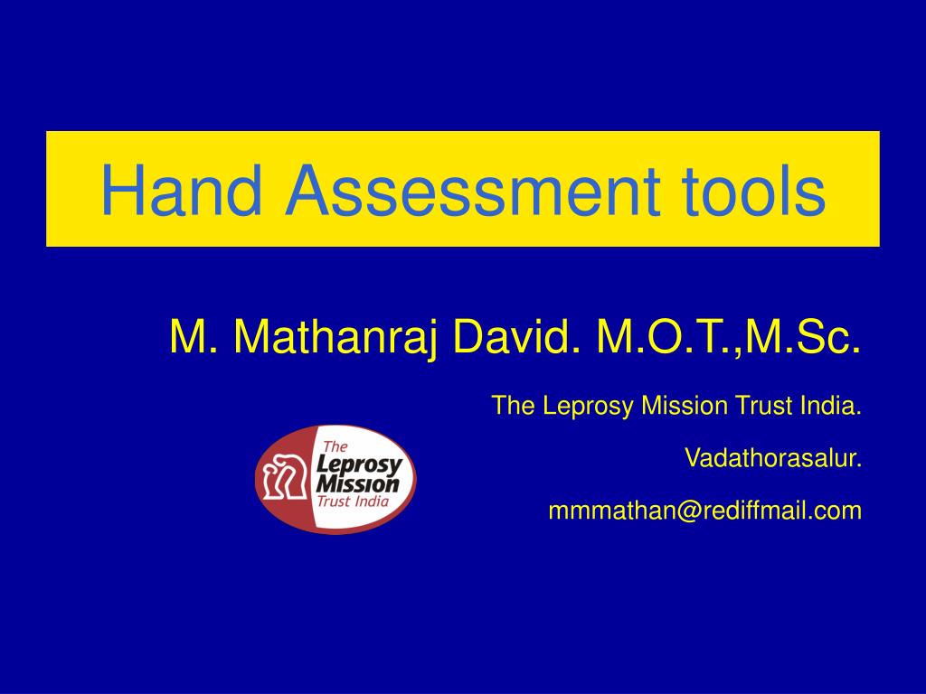 PPT - Hand Assessment tools PowerPoint Presentation, free download - ID ...