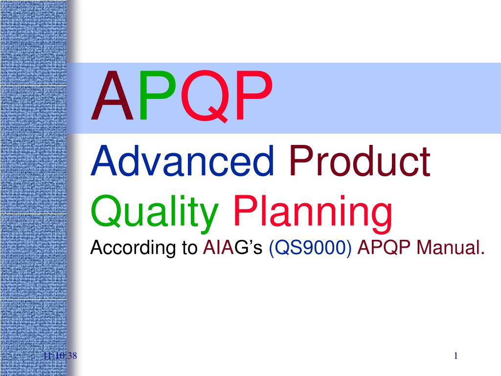 PPT - A P QP Advanced Product Quality Planning According to AIA G’s ...