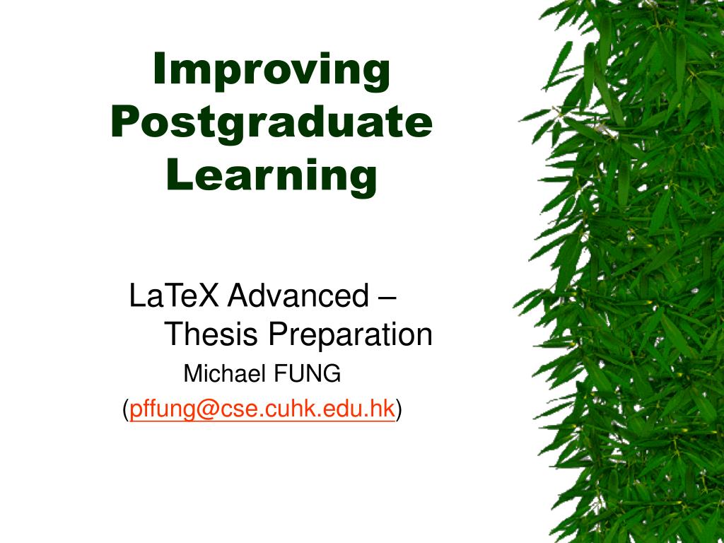 PPT - Improving Postgraduate Learning PowerPoint Presentation, free ...
