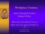 PPT - Violence in the Workplace PowerPoint Presentation, free download ...