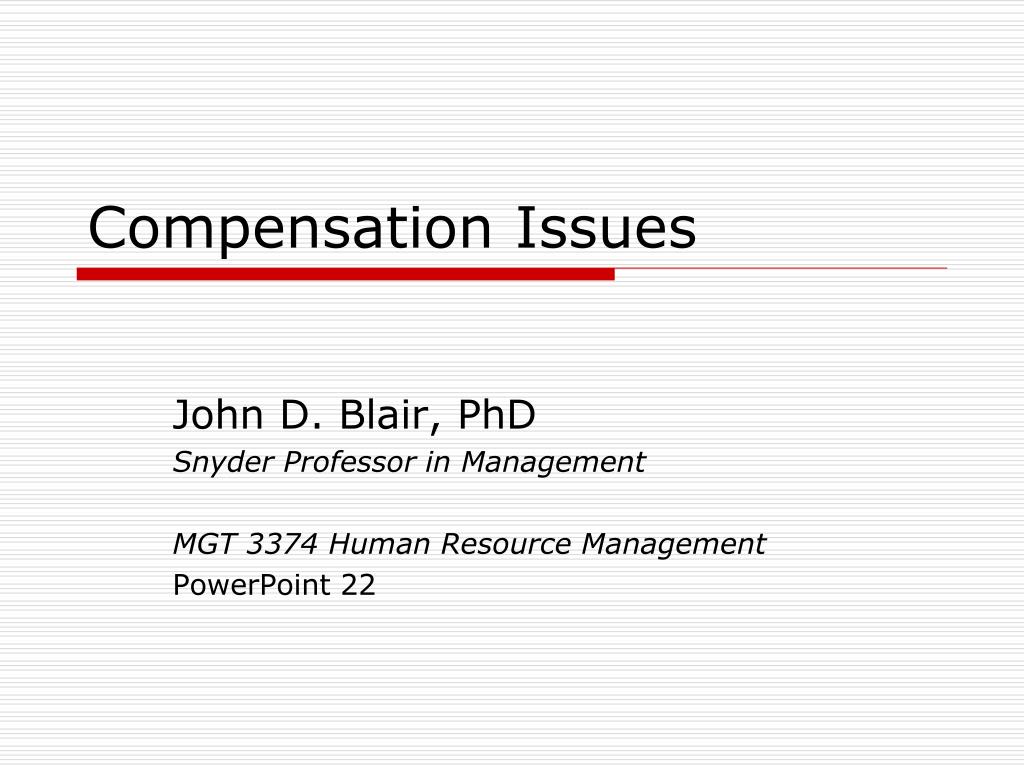 PPT - Compensation Issues PowerPoint Presentation, free download - ID ...