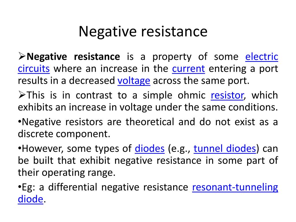 PPT - Negative resistance PowerPoint Presentation, free download - ID ...