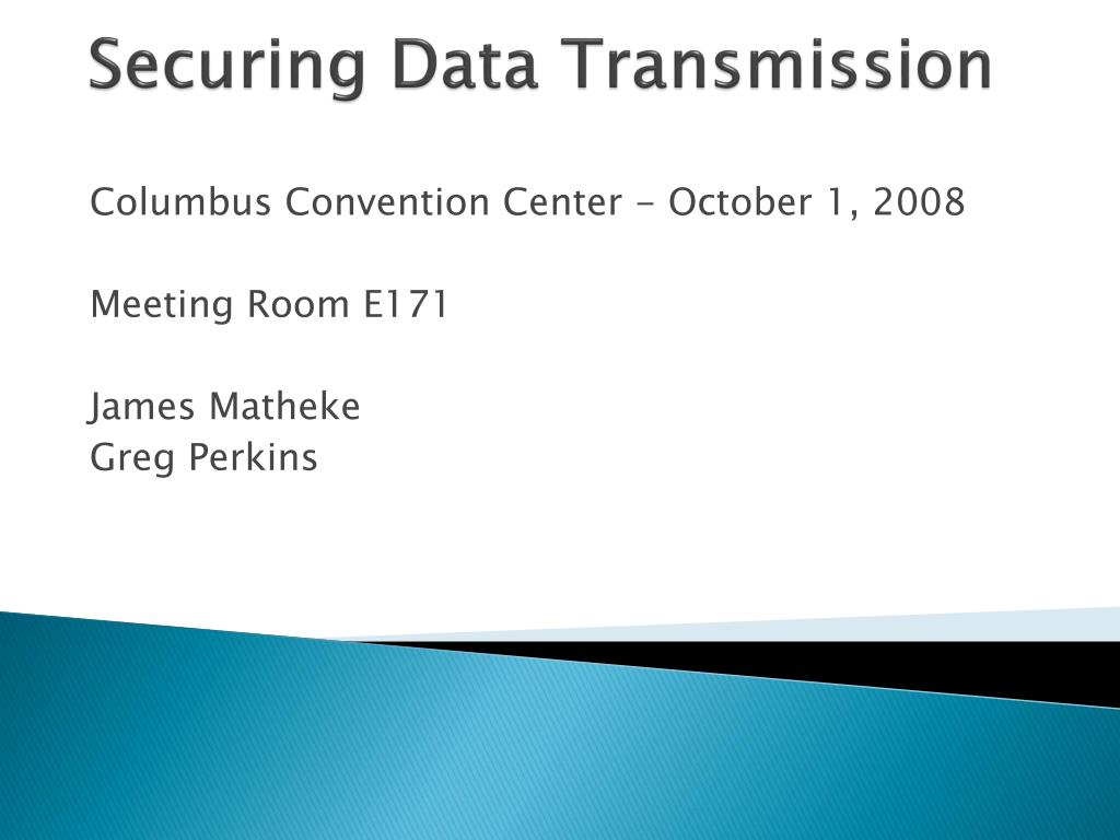 PPT - Securing Data Transmission PowerPoint Presentation, free download ...