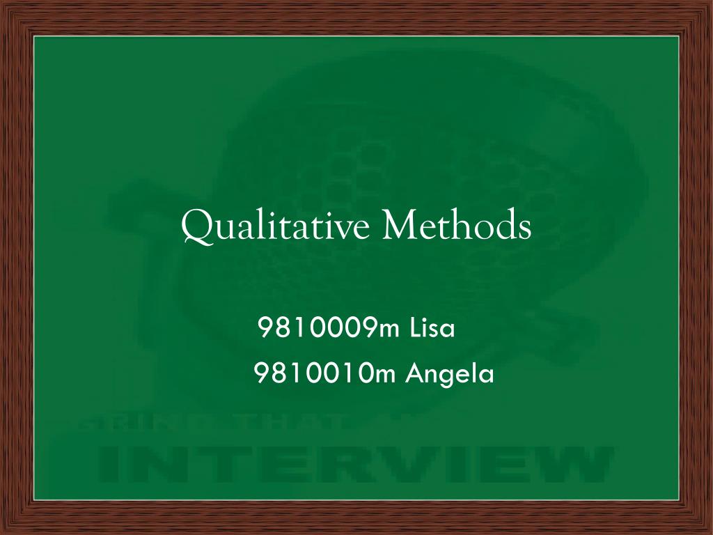 PPT - Qualitative Methods PowerPoint Presentation, free download - ID ...