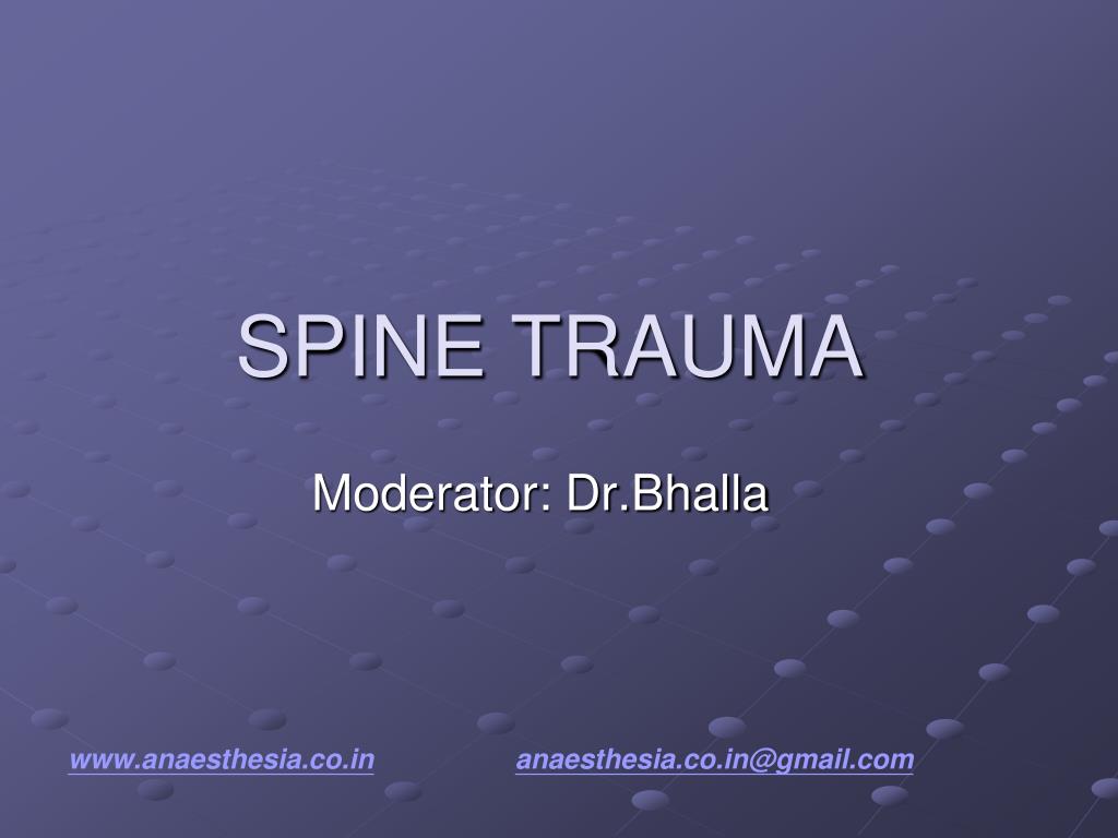 PPT - SPINE TRAUMA PowerPoint Presentation, free download - ID:3030770