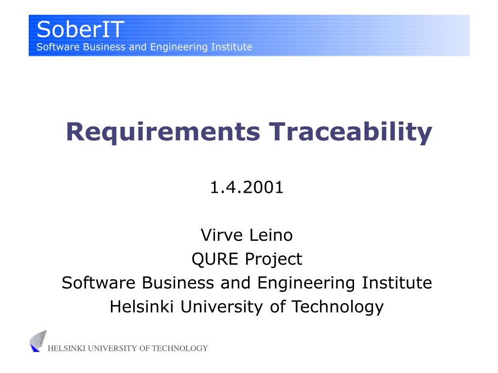 PPT - Requirements Traceability PowerPoint Presentation, free download - ID:3031679