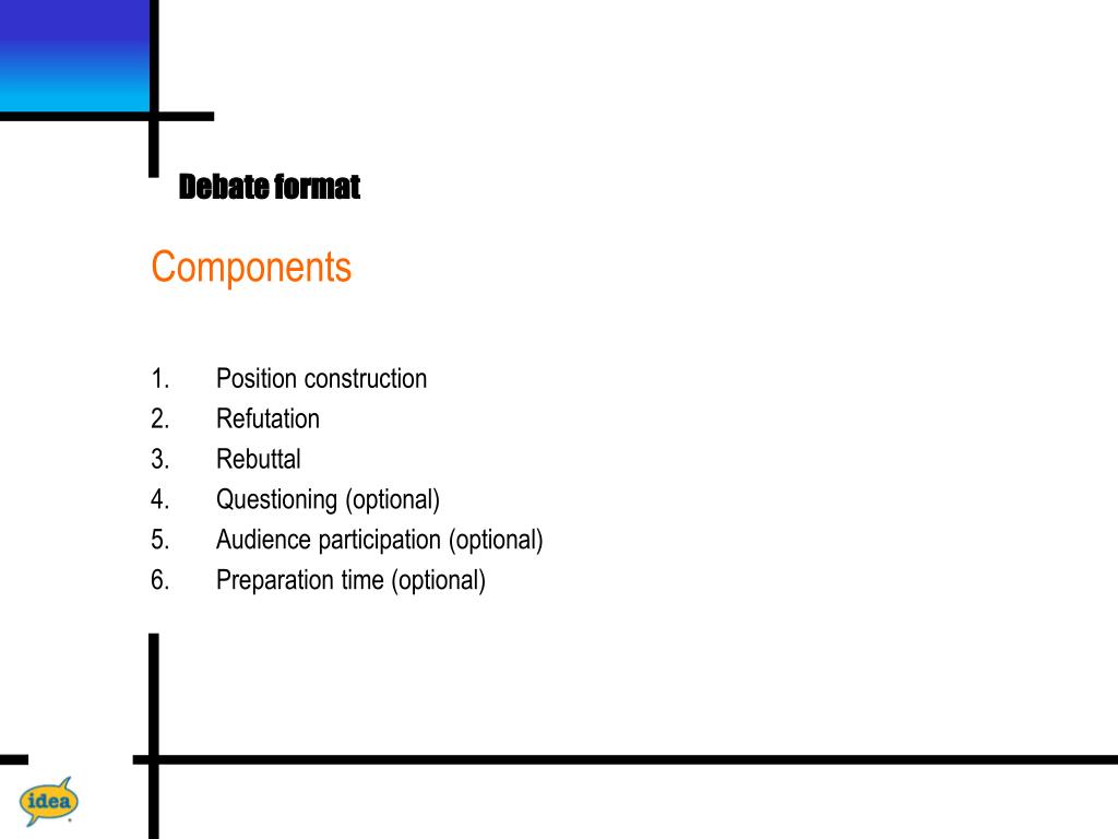 PPT - Debate format PowerPoint Presentation, free download - ID:3031820