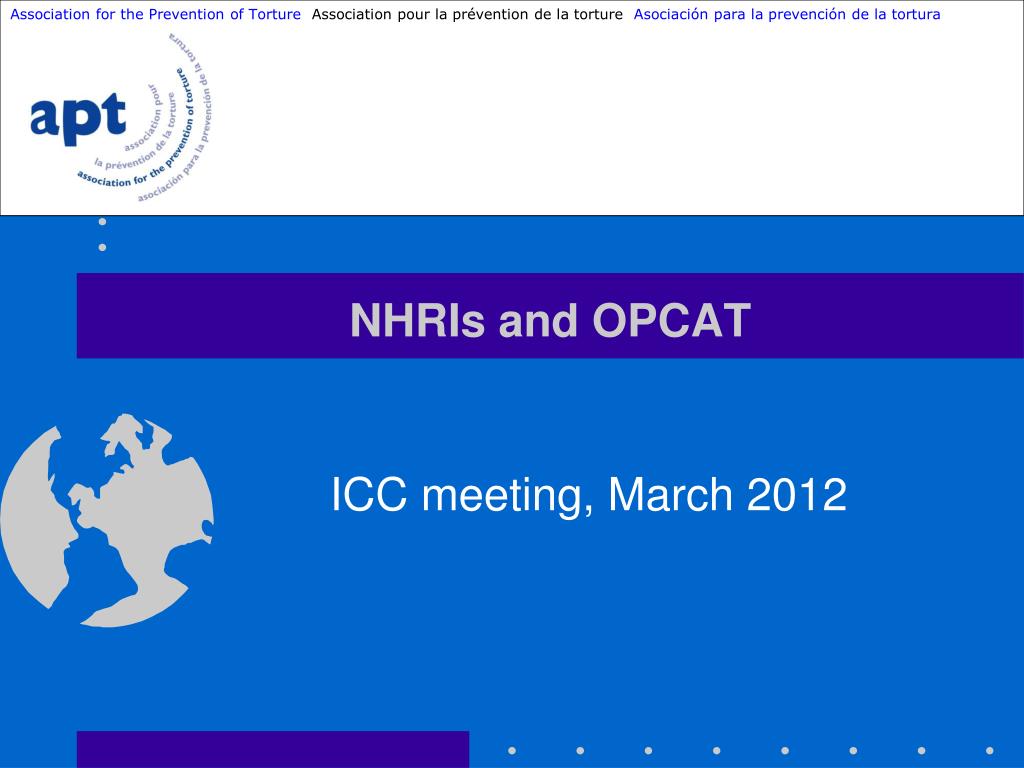 PPT - NHRIs and OPCAT PowerPoint Presentation, free download - ID:3032496