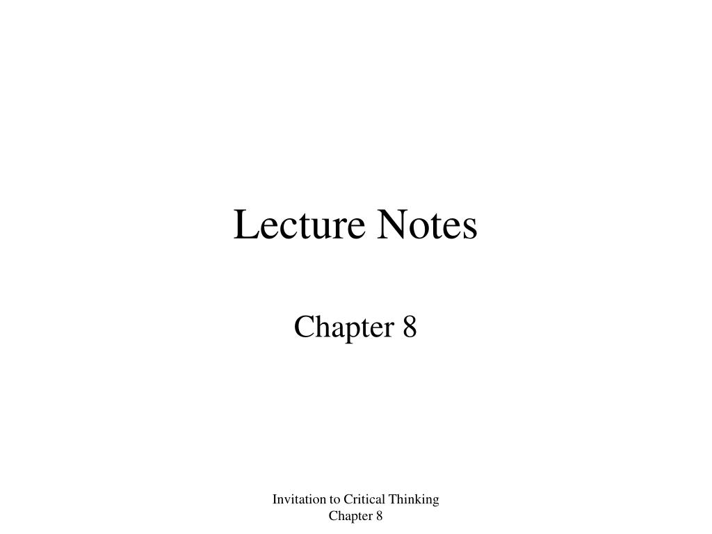 PPT - Lecture Notes PowerPoint Presentation, free download - ID:3033095