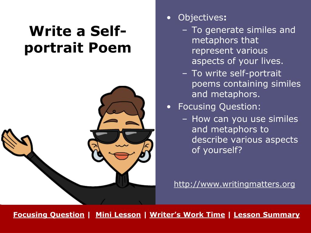 PPT - Write a Self-portrait Poem PowerPoint Presentation, free download ...